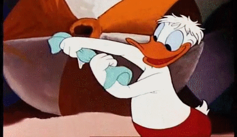 Donald Duck Bij Bij Het Strand GIF | GIFs.nl
