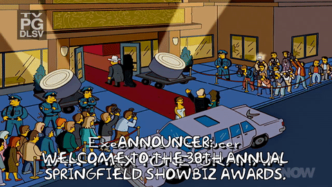 Rode Loper De Simpsons Limo GIF | GIFs.nl