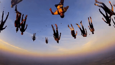 GoPro Parachutespringen GIF | GIFs.nl