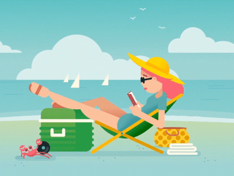 Strand Zomer Ijsje GIF | GIFs.nl